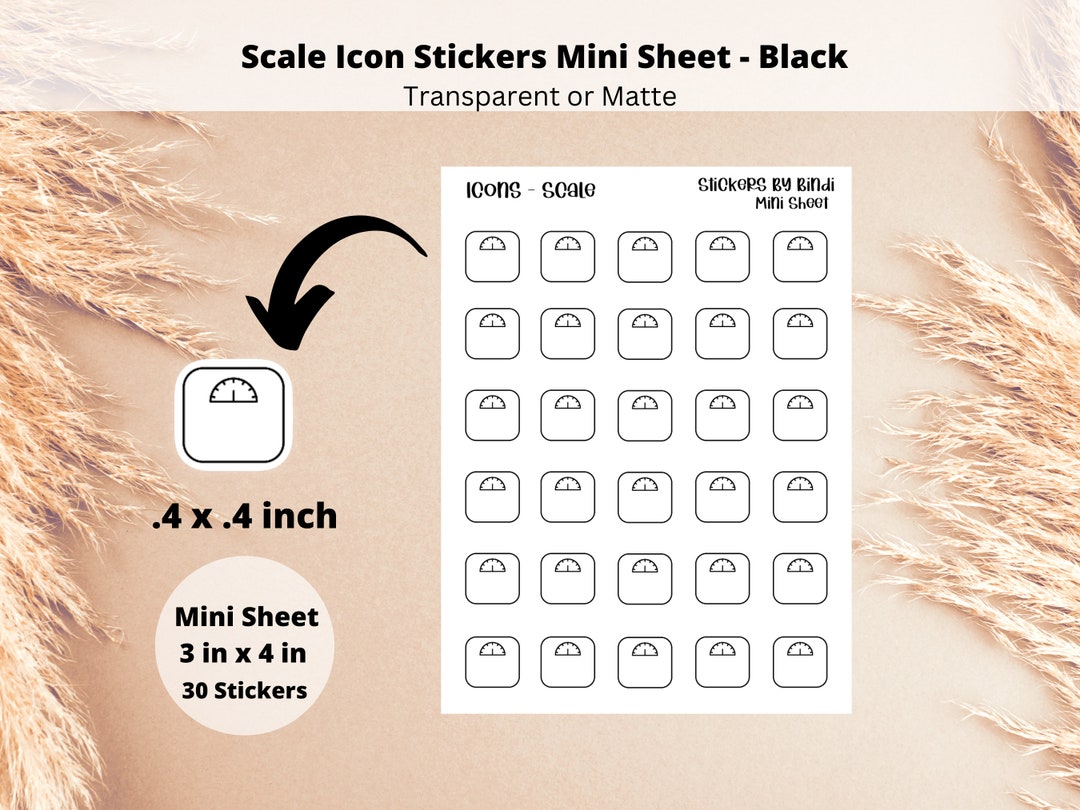 Weight Tracker Stickers | Scale Stickers for Planners | Functional ...