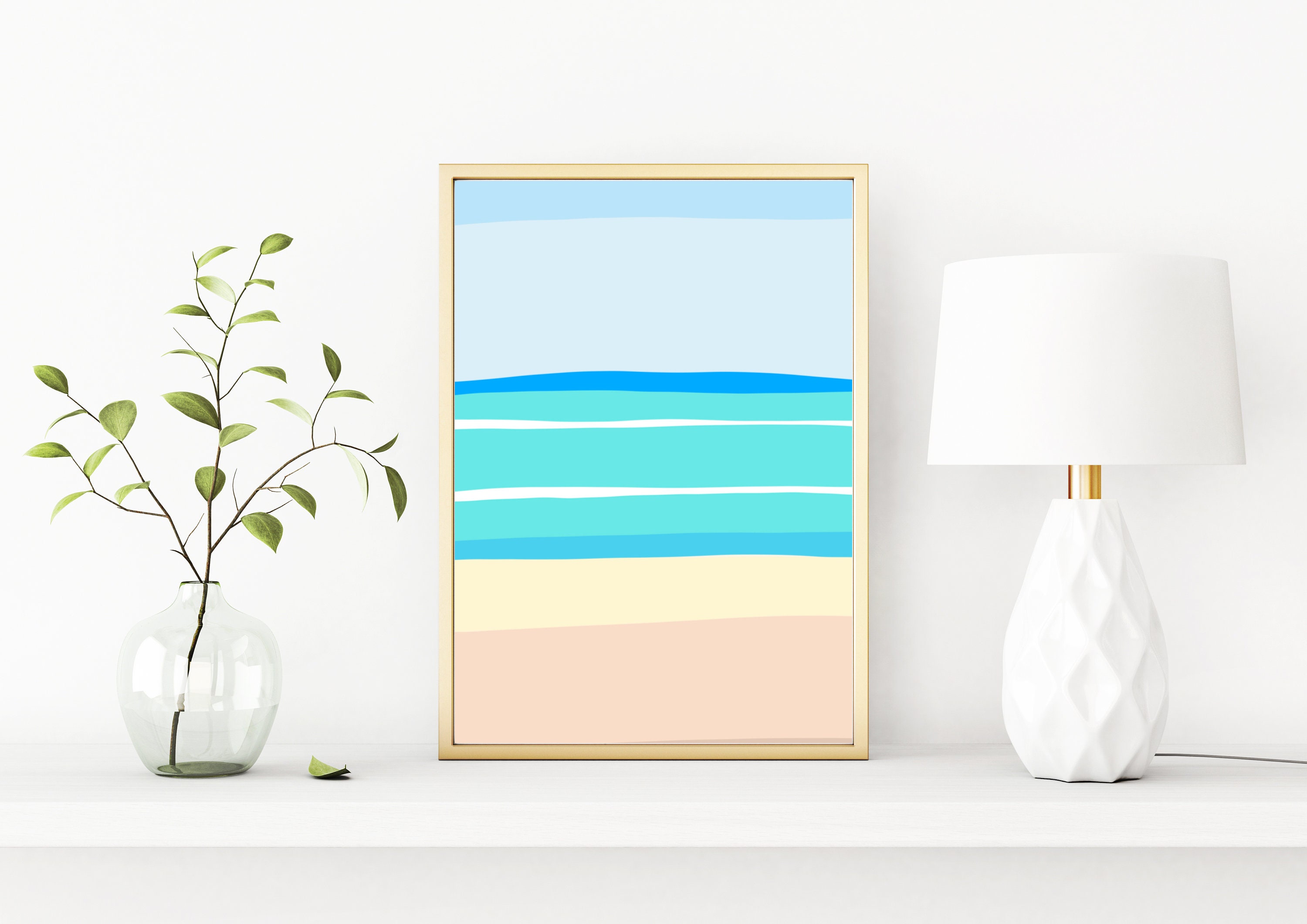 Abstract Beach Painting Instant Download Printable Art | Etsy