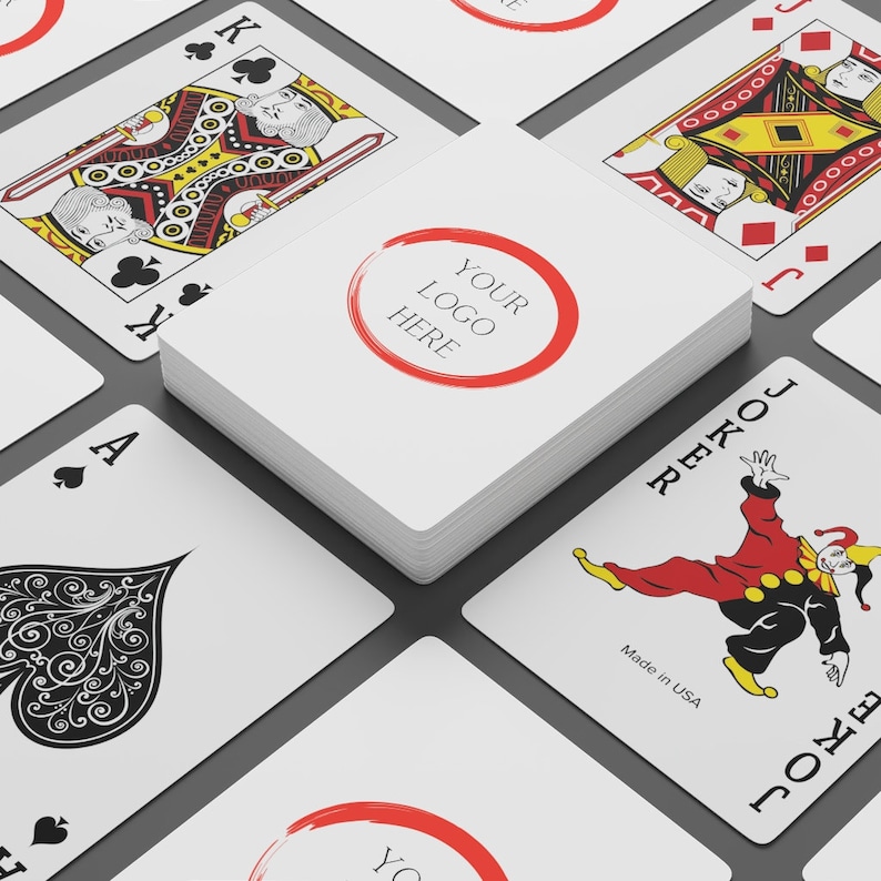 Custom Logo Playing Cards Logo Card Deck Business Playing - Etsy