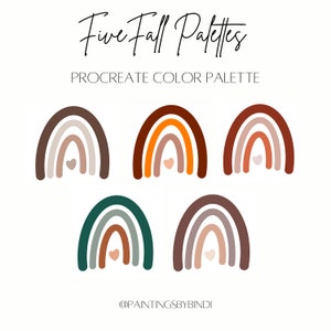 Fall Procreate Color Palette Bundle | 150 Color Swatches | iPad ...