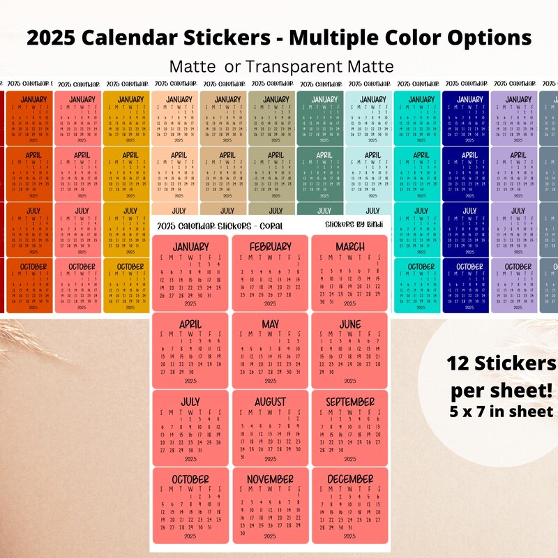 Mini Calendar - Etsy