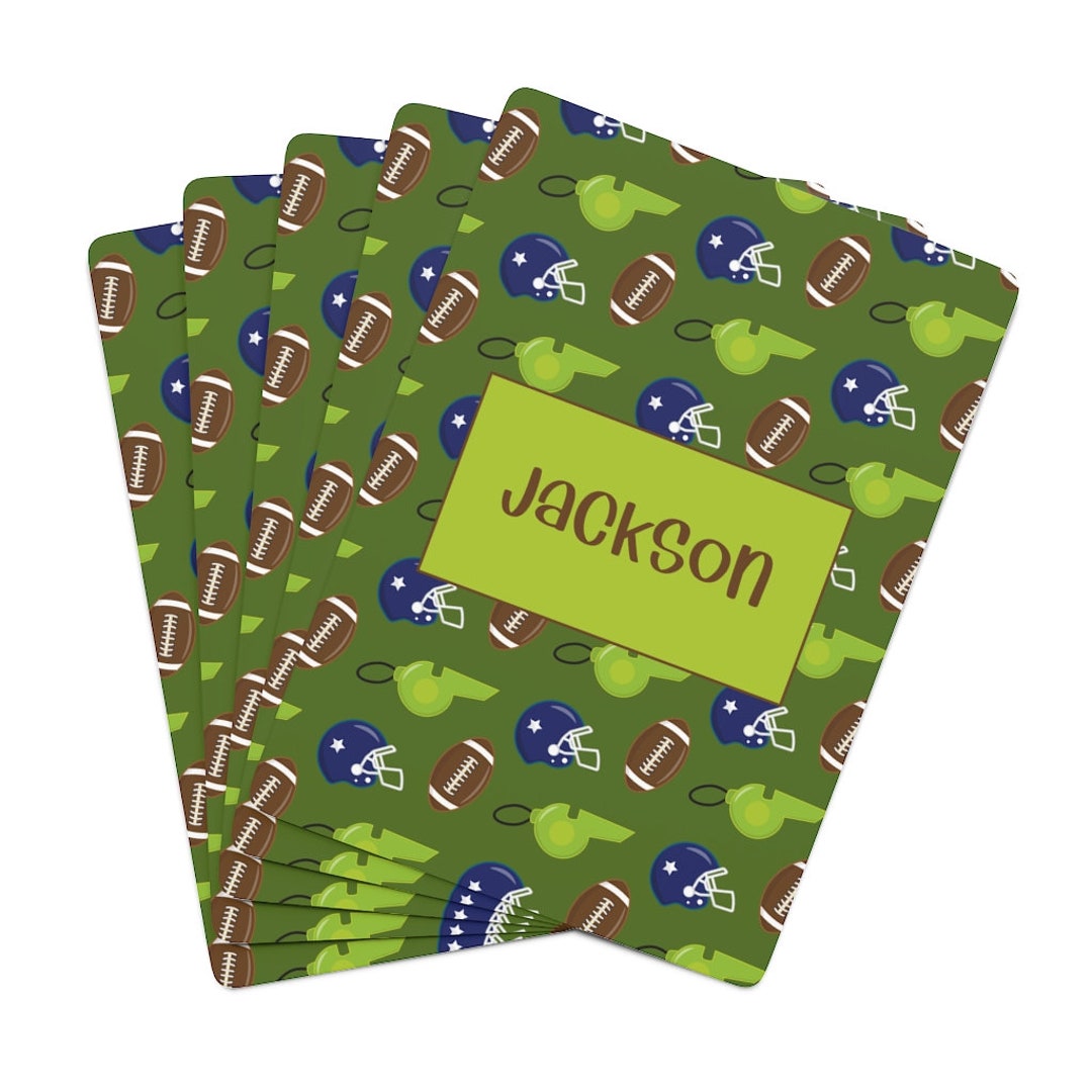 Football Custom Playing Cards | Custom Name Cards | Personalized Card ...