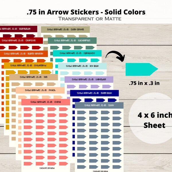 Arrow Stickers - Etsy