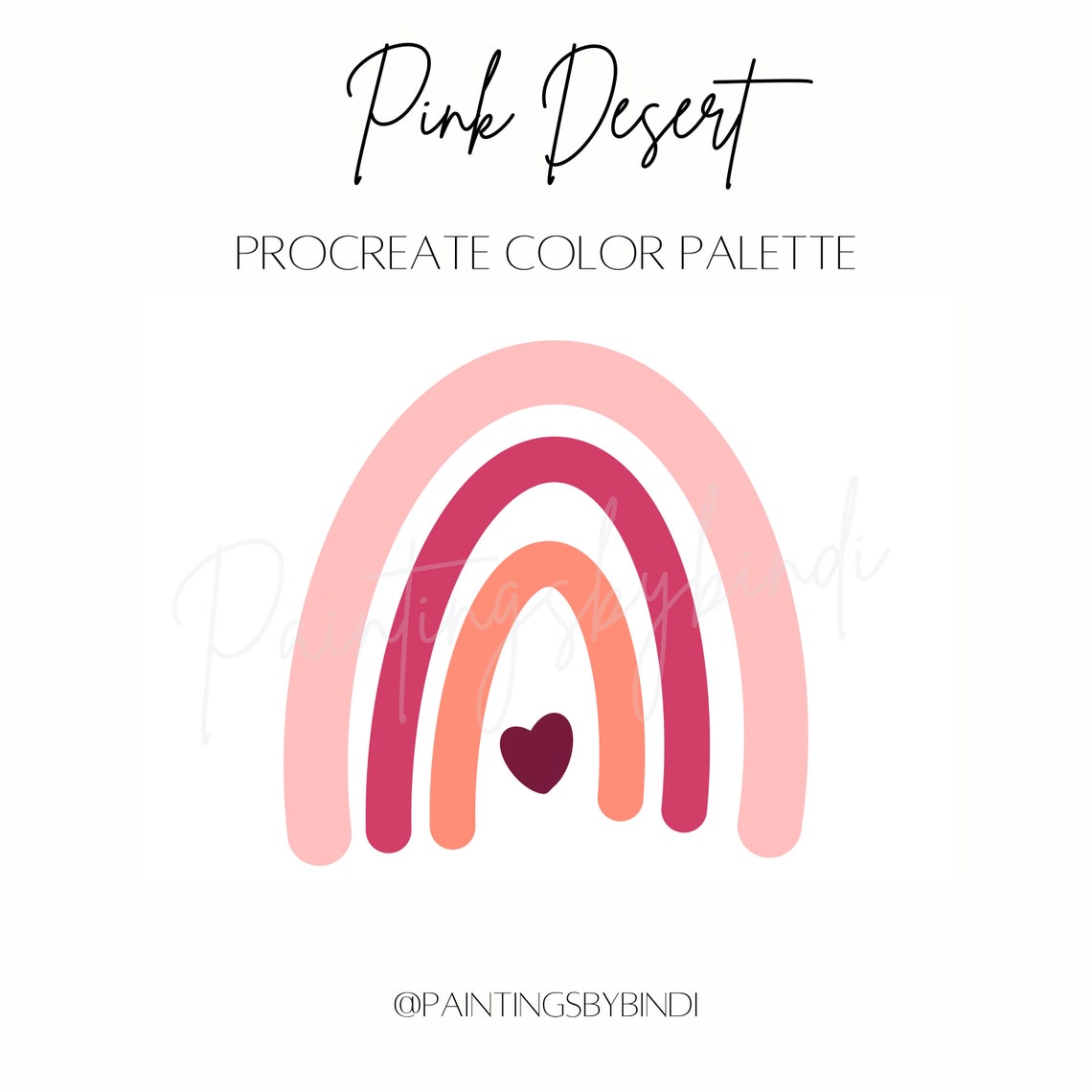 Pink Desert Procreate Color Palette 30 Color Swatches Ipad | Etsy