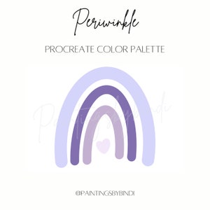 Periwinkle Procreate Color Palette | 30 Color Swatches | iPad ...