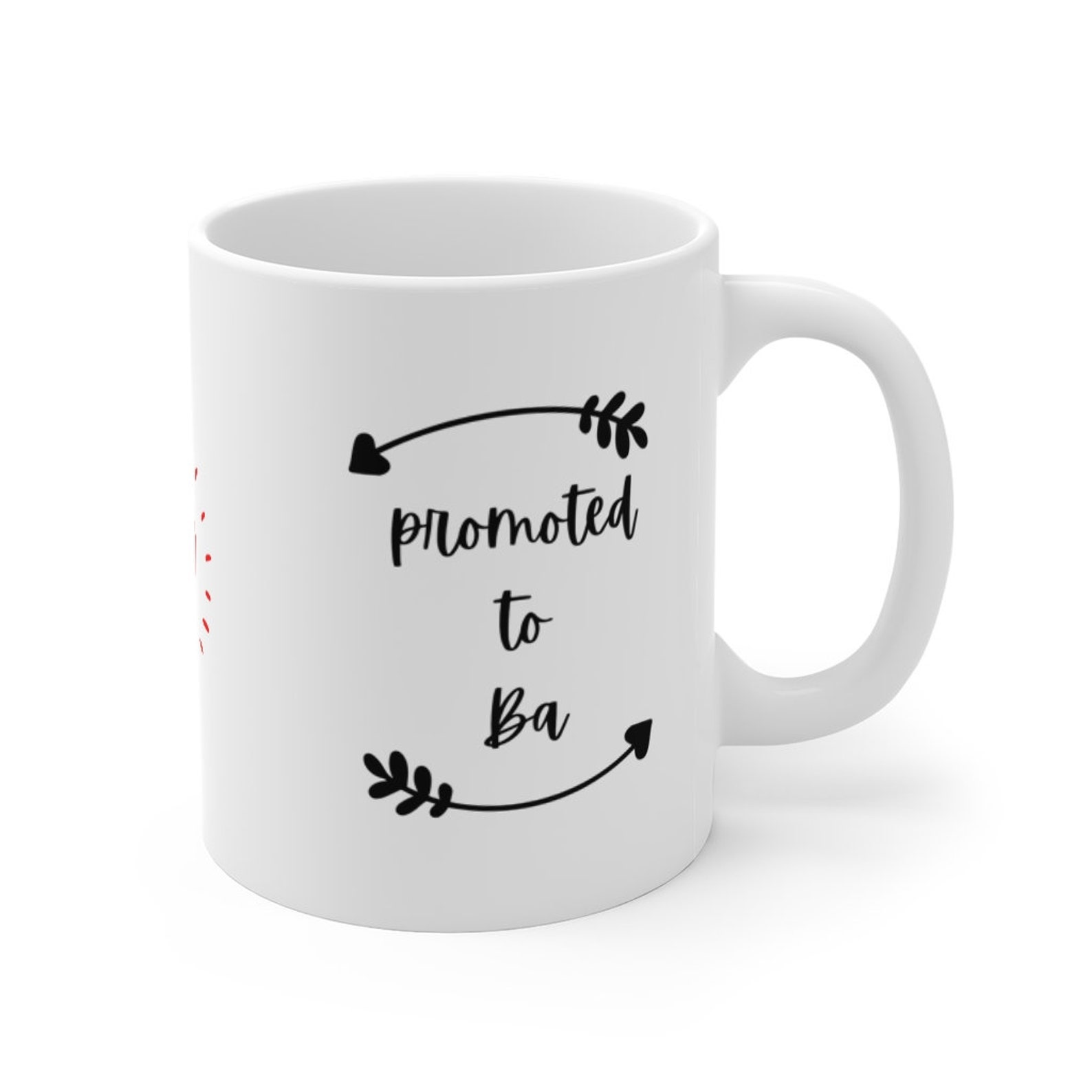 Promoted to Ba Mug | 11 Oz Gujarati Coffee Mug | Baby Announcement for ...
