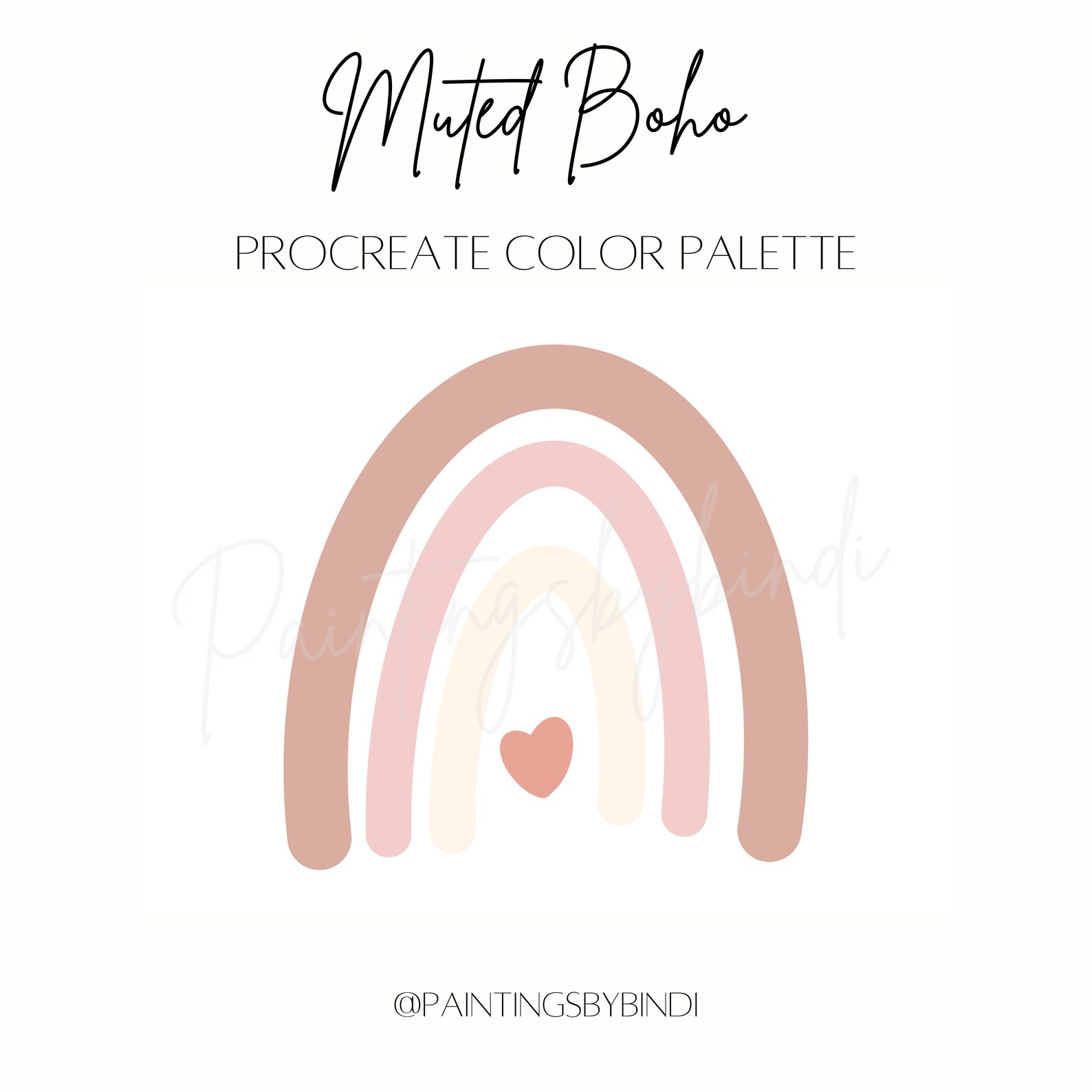 Muted Boho Procreate Color Palette 30 color swatches iPad | Etsy
