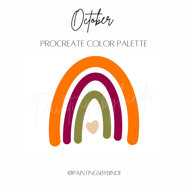 October Procreate Color Palette 30 Color Swatches Ipad - Etsy