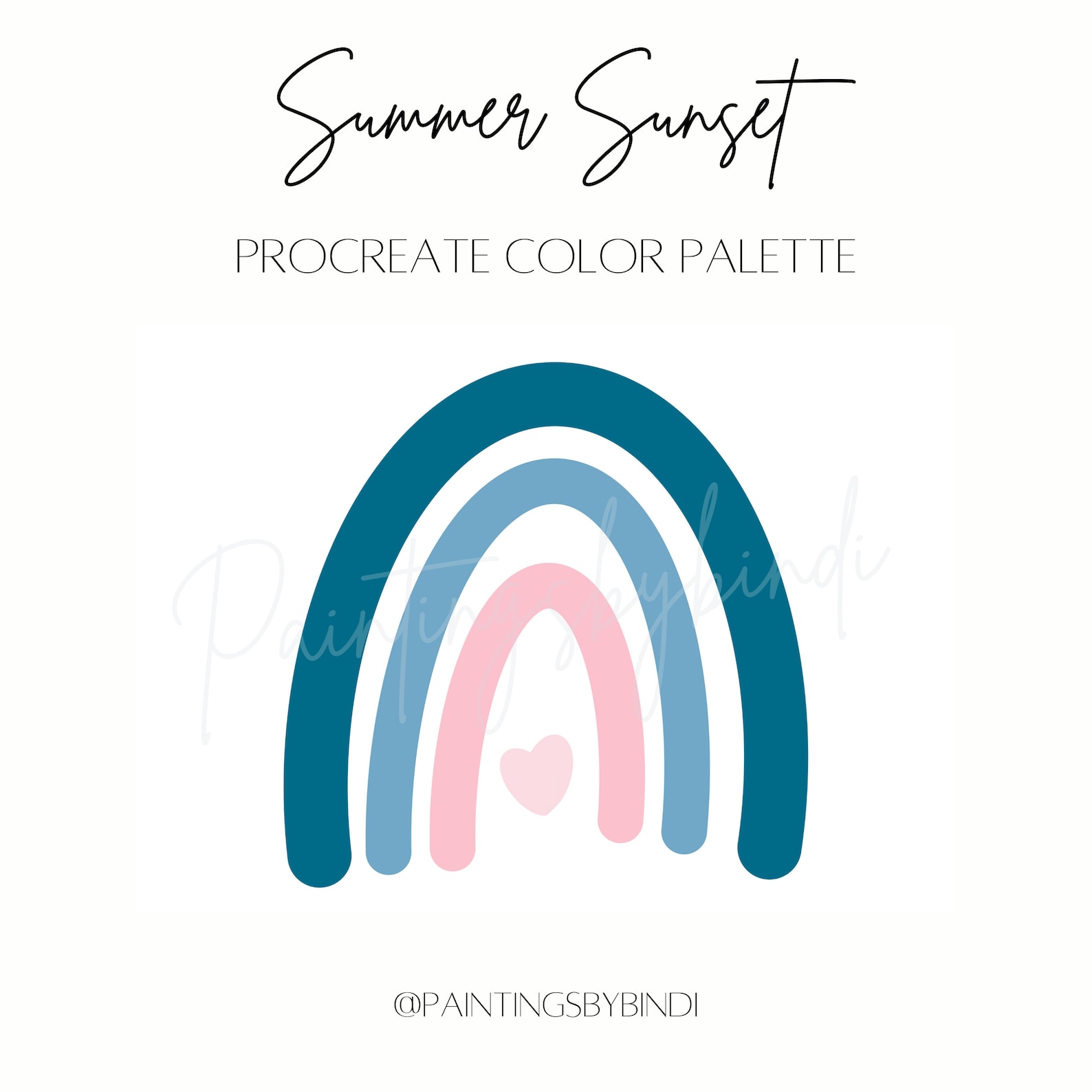 Summer Sunset Procreate Color Palette 30 Color Swatches - Etsy
