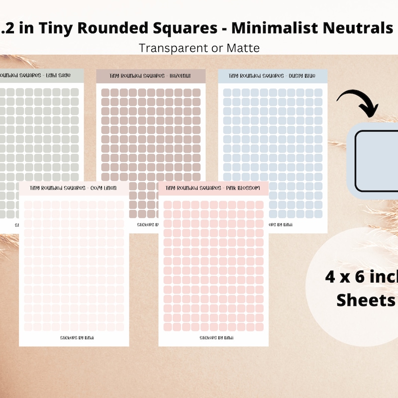 Neutral Stickers - Etsy