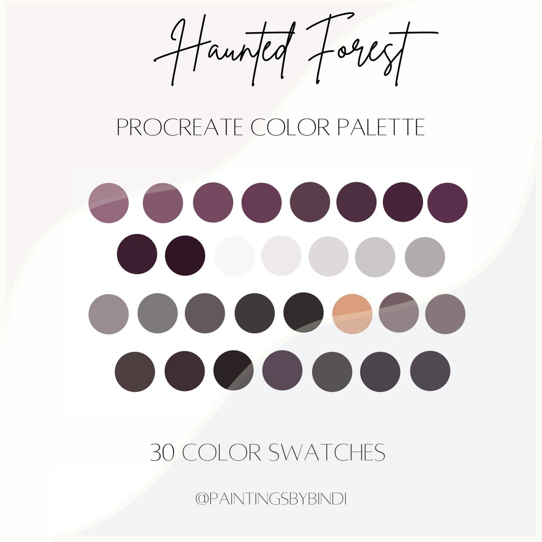 Haunted Forest Procreate Color Palette | 30 Color Swatches | iPad ...