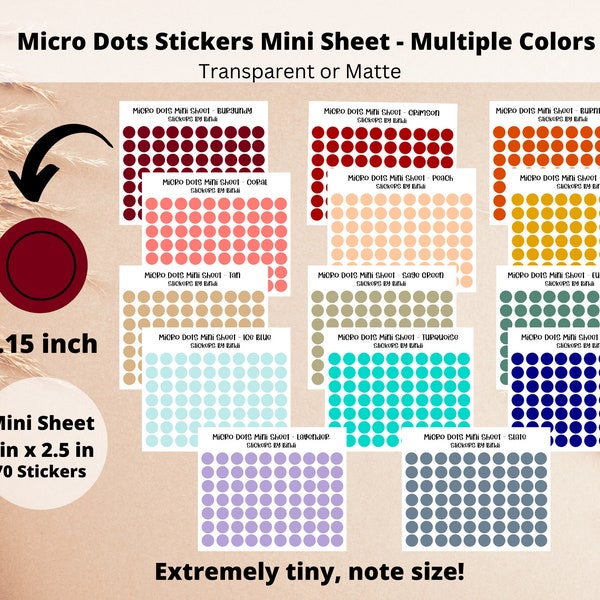 Micro Transparent Dot Stickers - Etsy