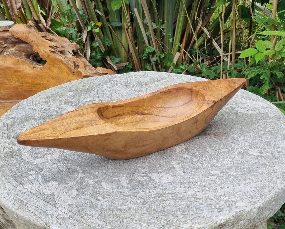 Teak Root Boat Bowl, Rustic, Hand Carved, Reclaimed Wood - Etsy UK