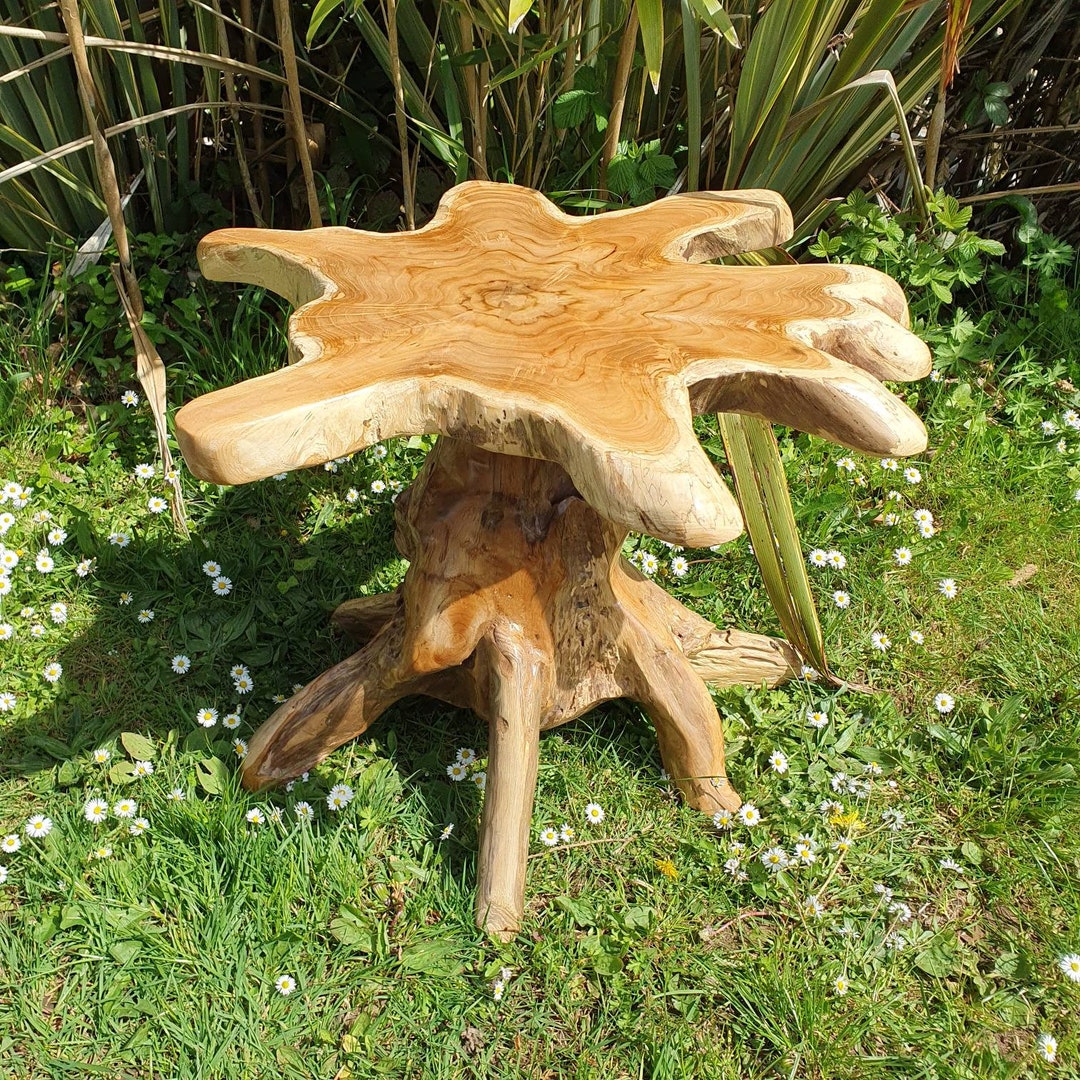 Reclaimed Teak Root Side Table,lamp Table, Plant Stand, Rustic, Hand ...