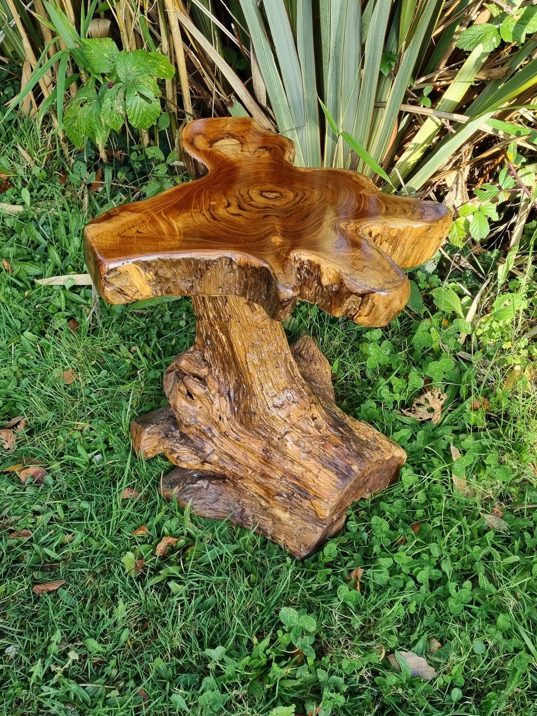 Reclaimed Teak Root Side Table, Lamp Table, Plant Stand, Rustic, Hand ...