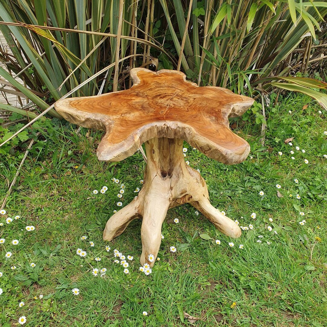 Reclaimed Teak Root Side Table,lamp Table, Plant Stand, Rustic, Hand ...