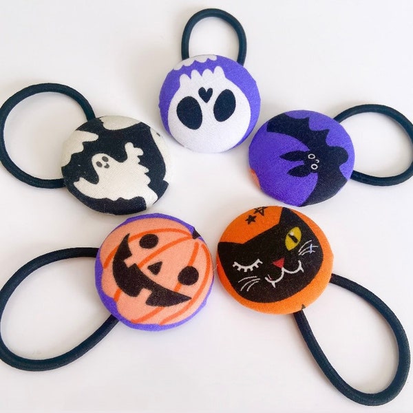 Halloween Button Hair Ties - Etsy