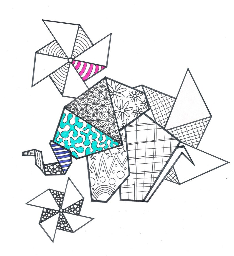 Origami Sheets Coloring Pages
