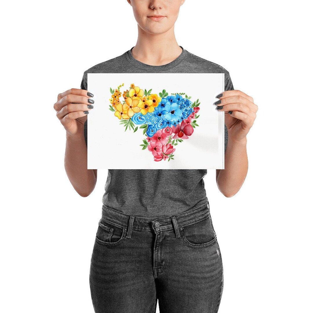 Venezuela Wall Art Watercolor Print - Etsy España