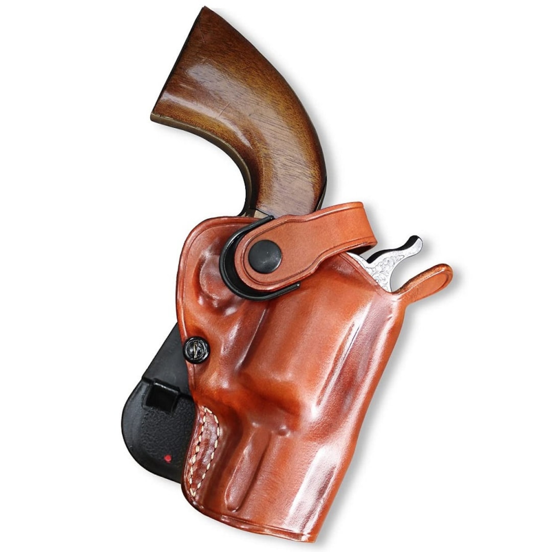 Leather Paddle Revolver Holster Colt Single Action Army 45 Colt 3-3/4 ...