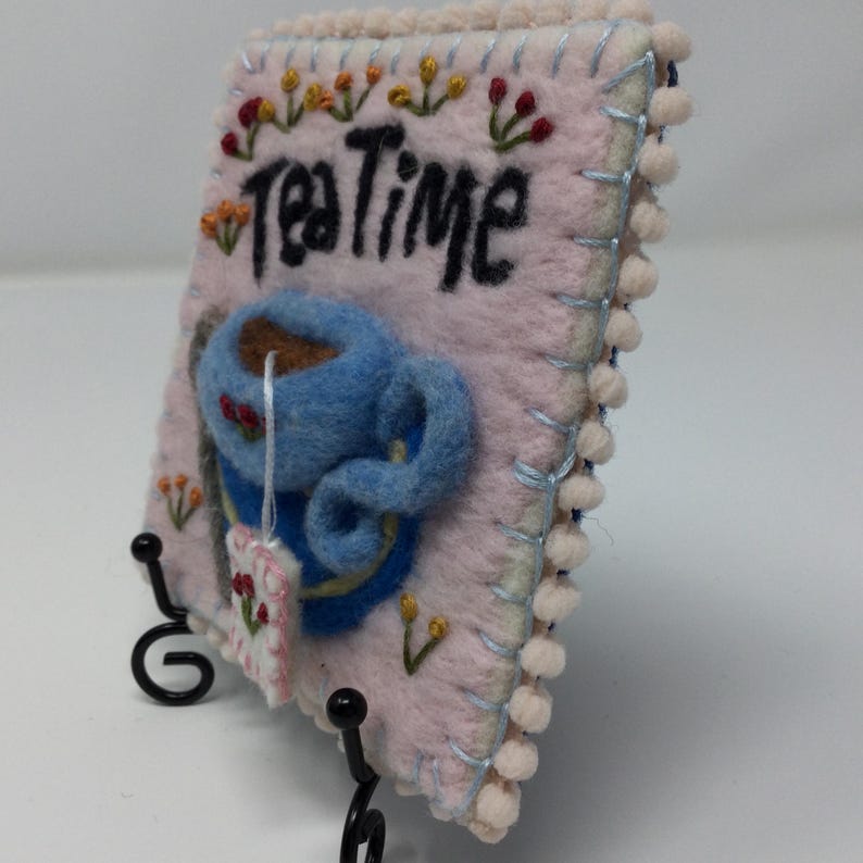 Tea Cup Needle Felted Painting - Etsy