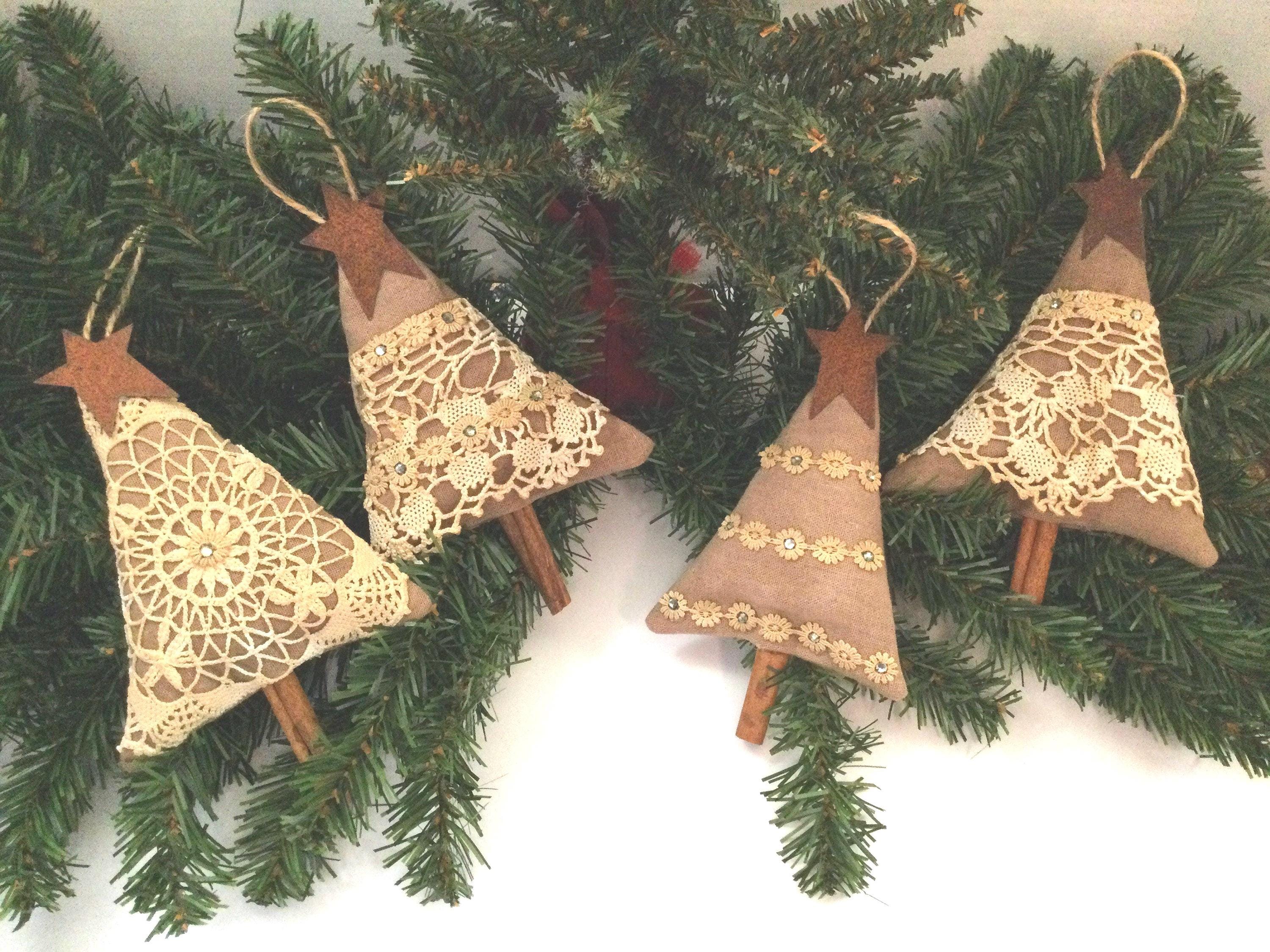 Balsam Filled Tree Set of 4 - Etsy