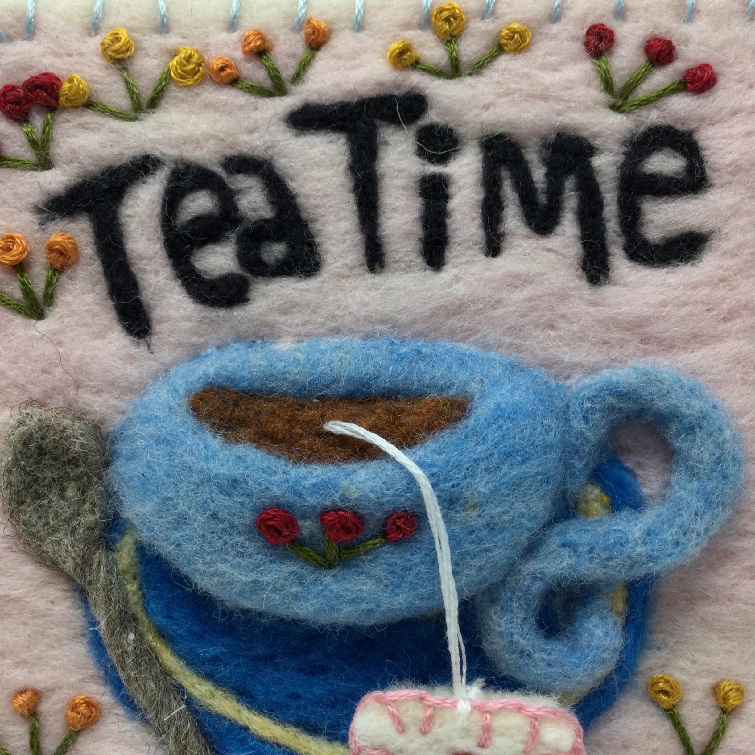 Tea Cup Needle Felted Painting - Etsy