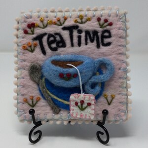 Tea Cup Needle Felted Painting - Etsy