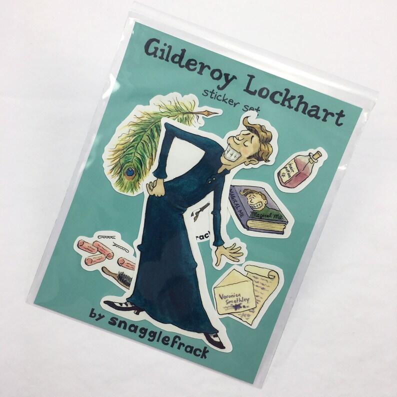 Gilderoy Lockhart Sticker Set - Etsy