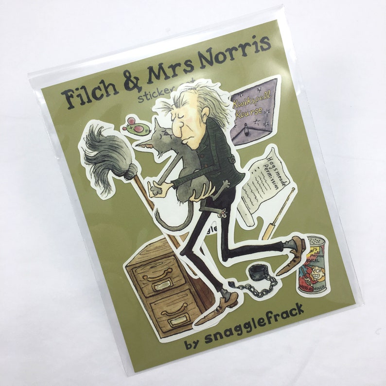 Filch & Mrs Norris Sticker Set - Etsy