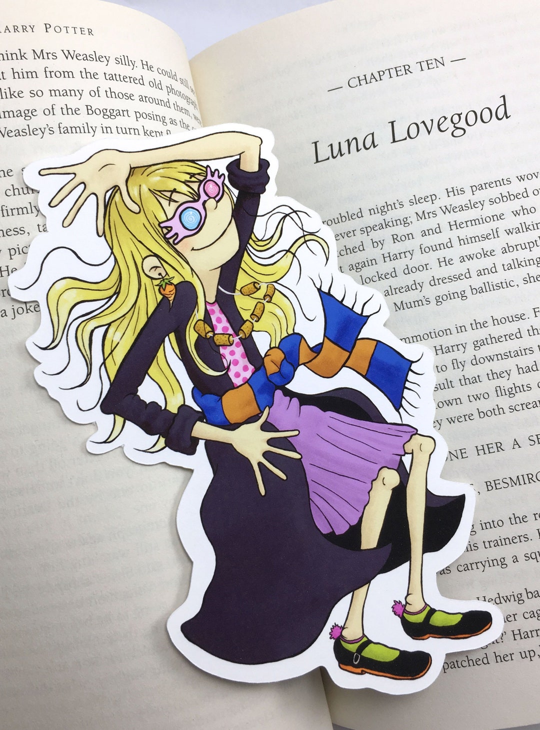 Squished Luna Bookmark - Etsy