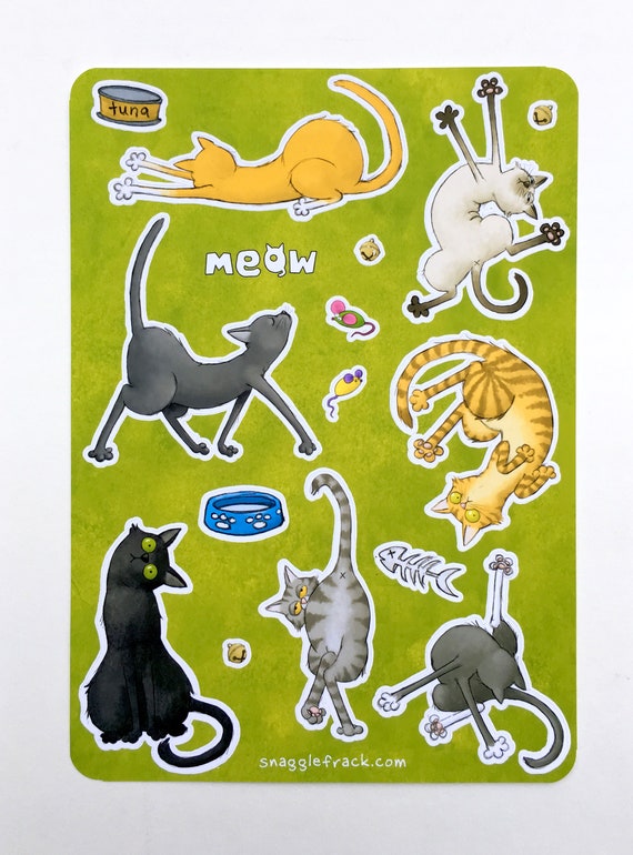 Meow stickers | Etsy