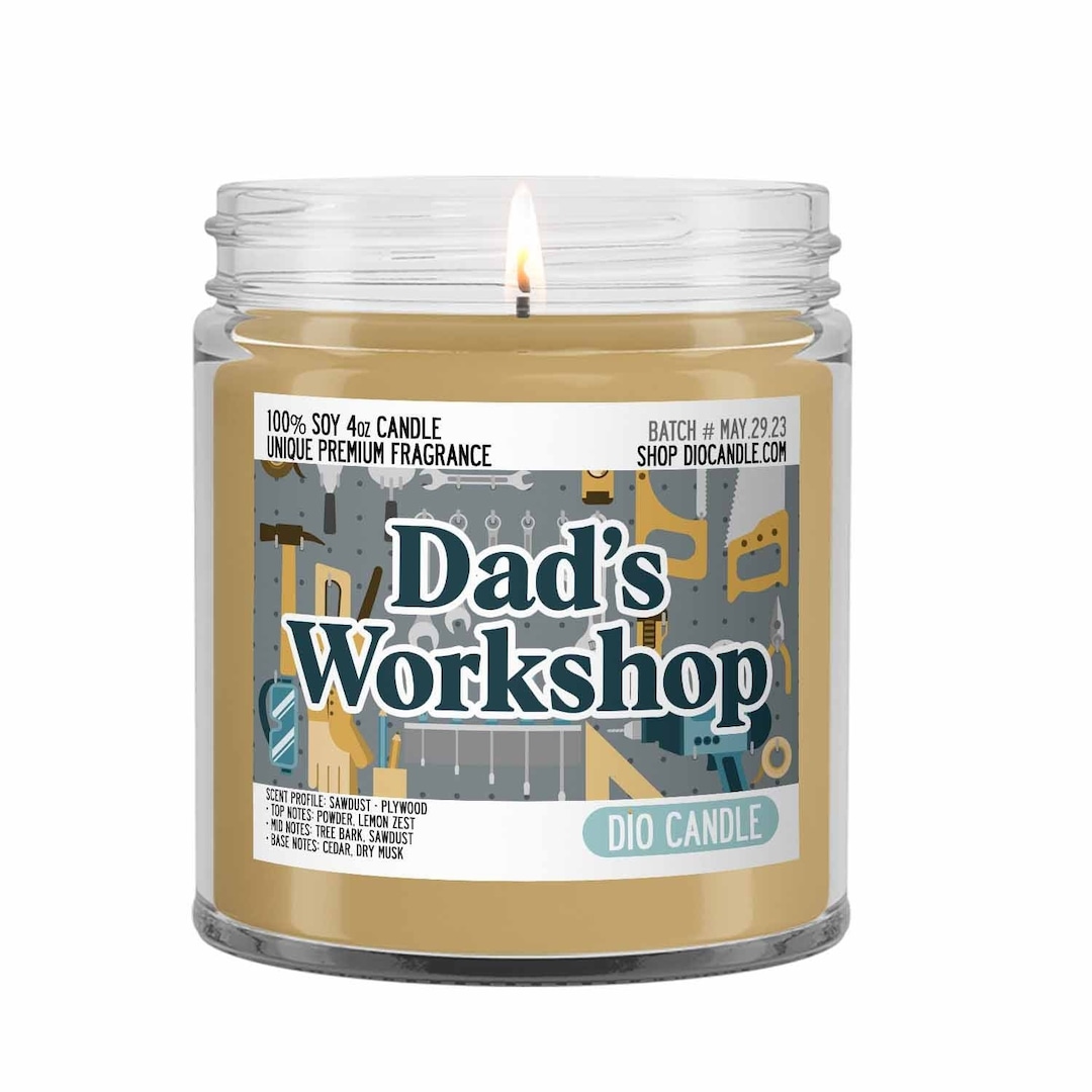 Dad's Workshop Scented Candle - Smells Like Sawdust and Plywood for Father's Day - Dio Candle - Etsy
