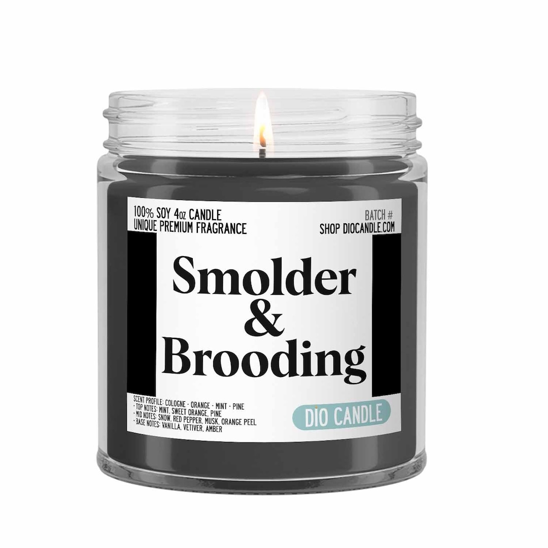 Smolder and Brooding Scented Candle - Smells Like Cologne, Orange, Mint ...