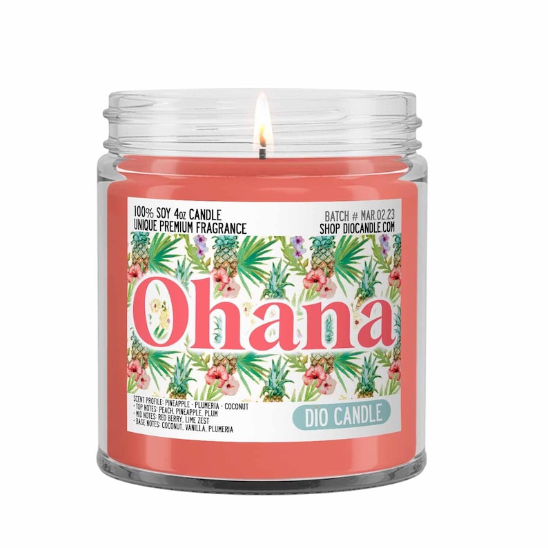 Hawaiian Ohana Scented Soy Candle - Unique Scent by Dio Candle - #1 for ...