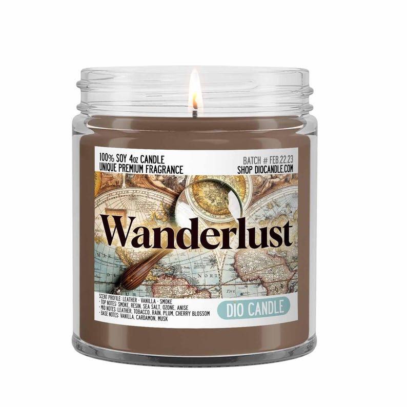 Wanderlust Scented Soy Candle - Unique Scent by Dio Candle - #1 for ...
