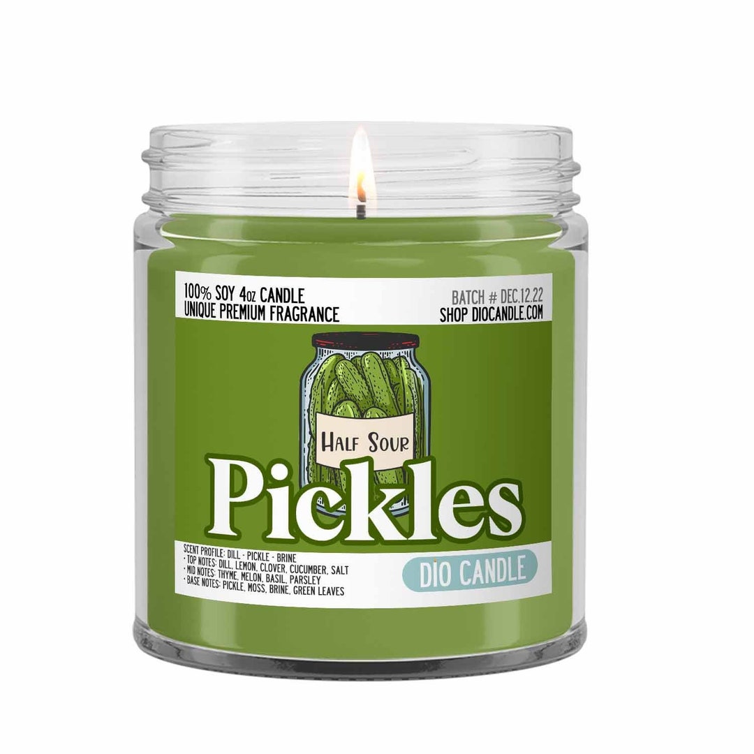 Pickles Scented Candle - Smells Like Dill, Brine and Pickle - Dio ...