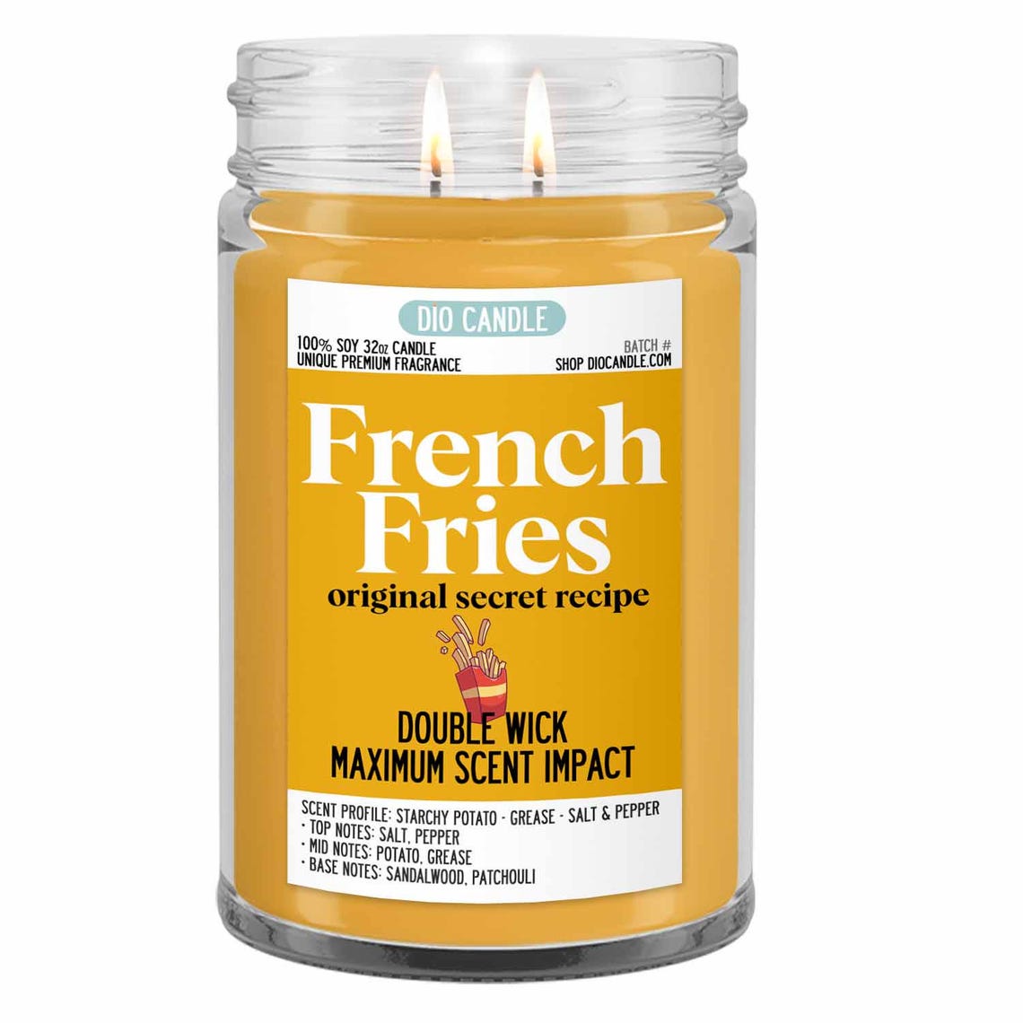 French Fries Scented Soy Candle – Unique Foodie Gift - Etsy