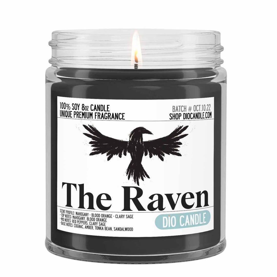 Raven Scented Soy Candle - Unique Scent by Dio Candle - #1 for Great ...