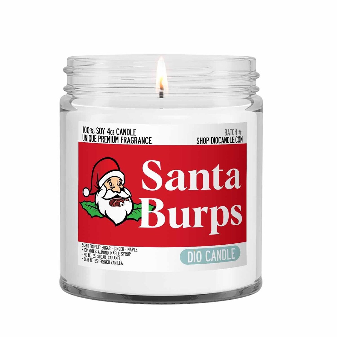 Christmas Candle - Santa Burps Scented - Smells Like Sugar, Ginger and ...