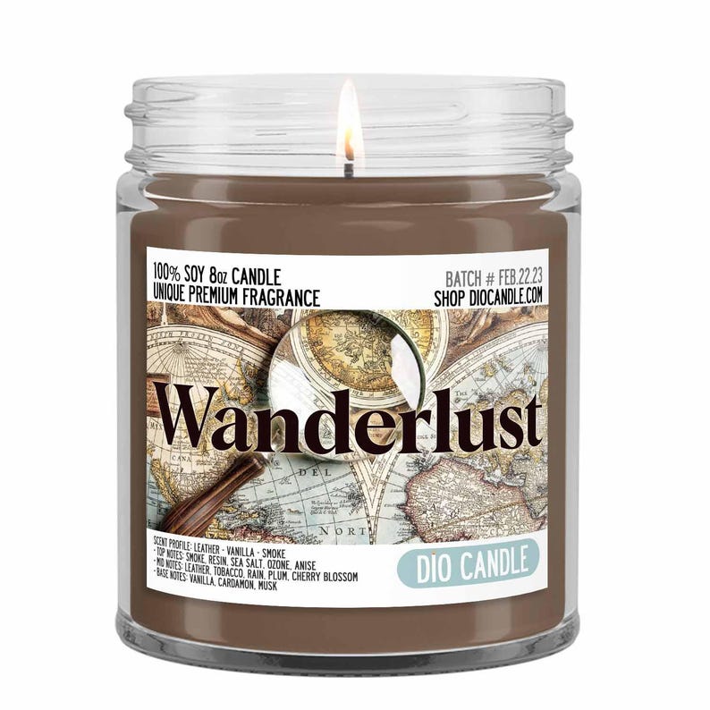 Wanderlust Scented Soy Candle - Unique Scent by Dio Candle - #1 for ...
