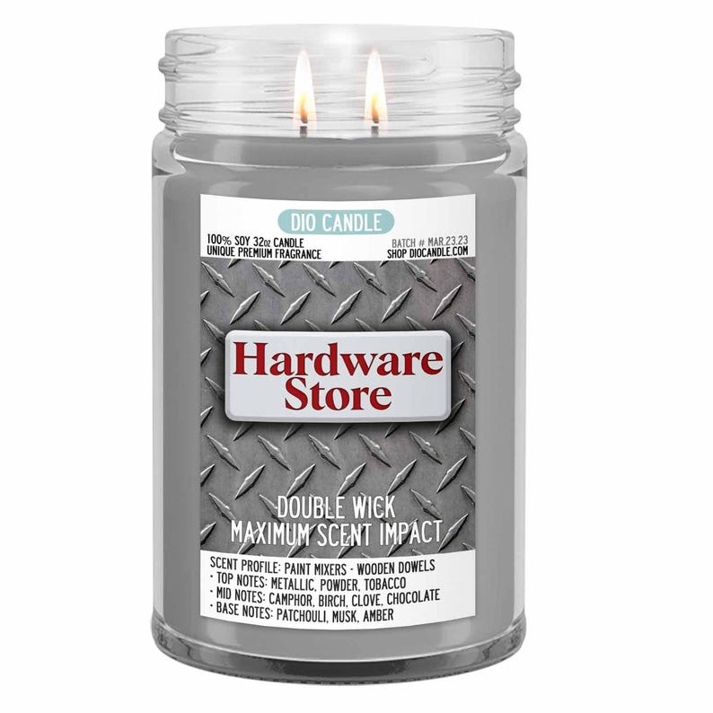 Hardware Store Scented Soy Candle - Unique Scent by Dio Candle - #1 for ...