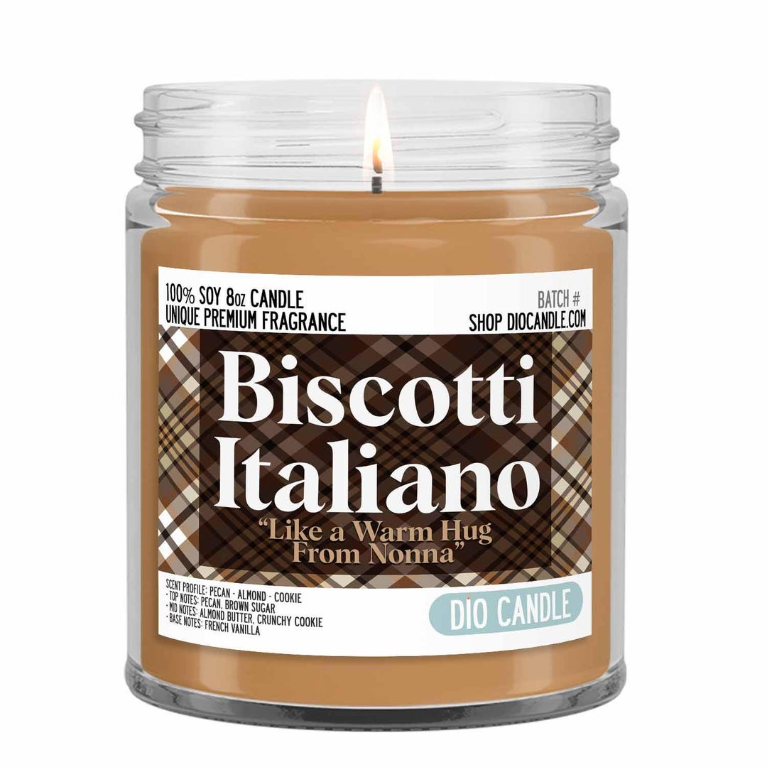 Biscotti Scented Soy Candle – Almond Cookie, French Vanilla - Etsy