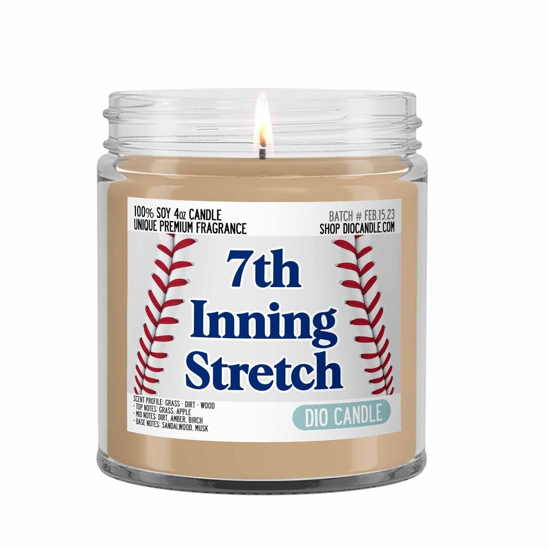 Baseball Scented Candle - Grass, Dirt, Wood - Soy Candle - Etsy