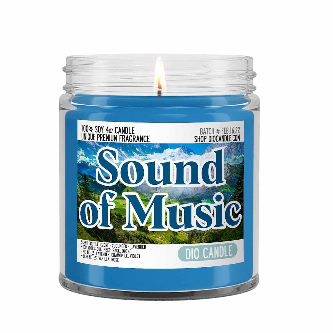 Sound of Music Scented Candle - Smells Like Ozone, Cucumber and ...
