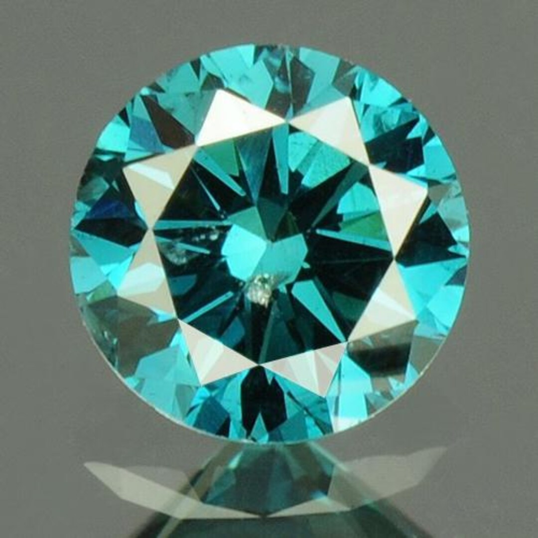 0.20 Cts. CERTIFIED Round SI3 Sparkly Sky Blue Color Loose Natural ...