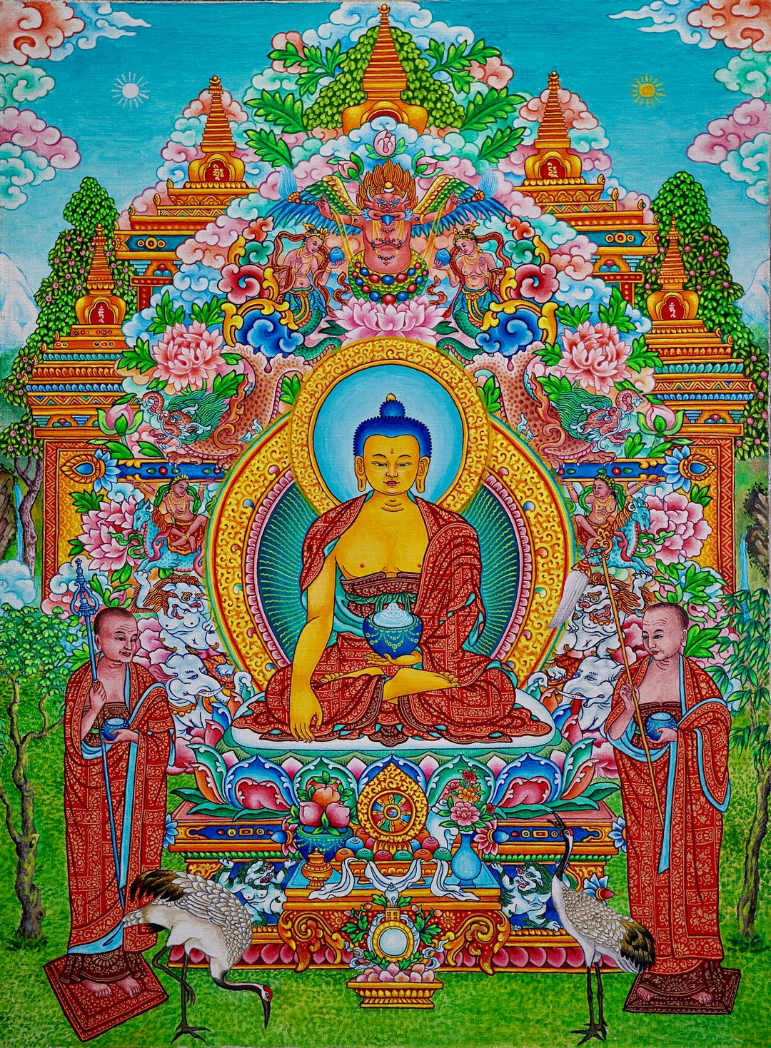 Shakyamuni Buddha, Karma Phuntsok Original Painting - Etsy