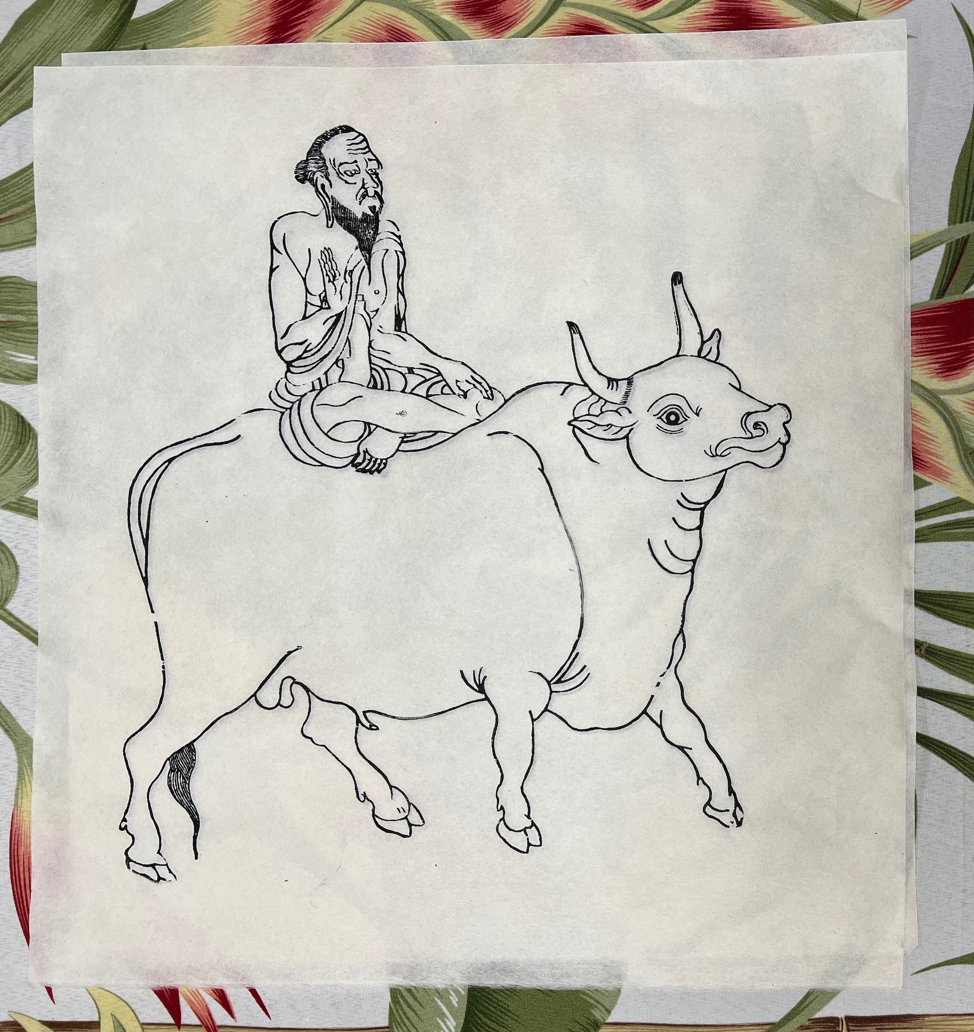 Riding The Bull, Zen Story, Vintage Woodblock, Sage Riding Bull ...