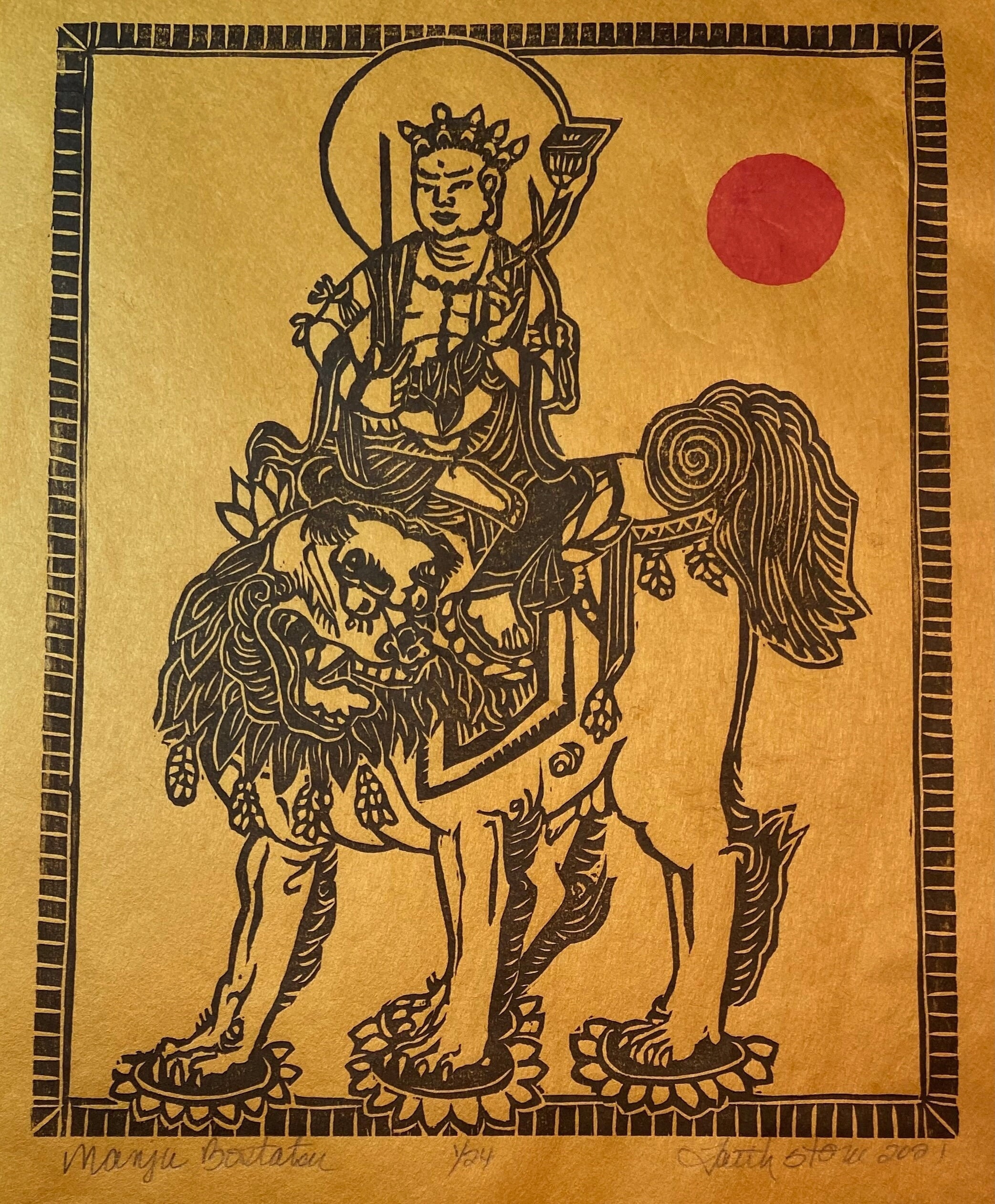 Monju Bosatsu, Manjushri, Japanese Bodhisattva - Etsy