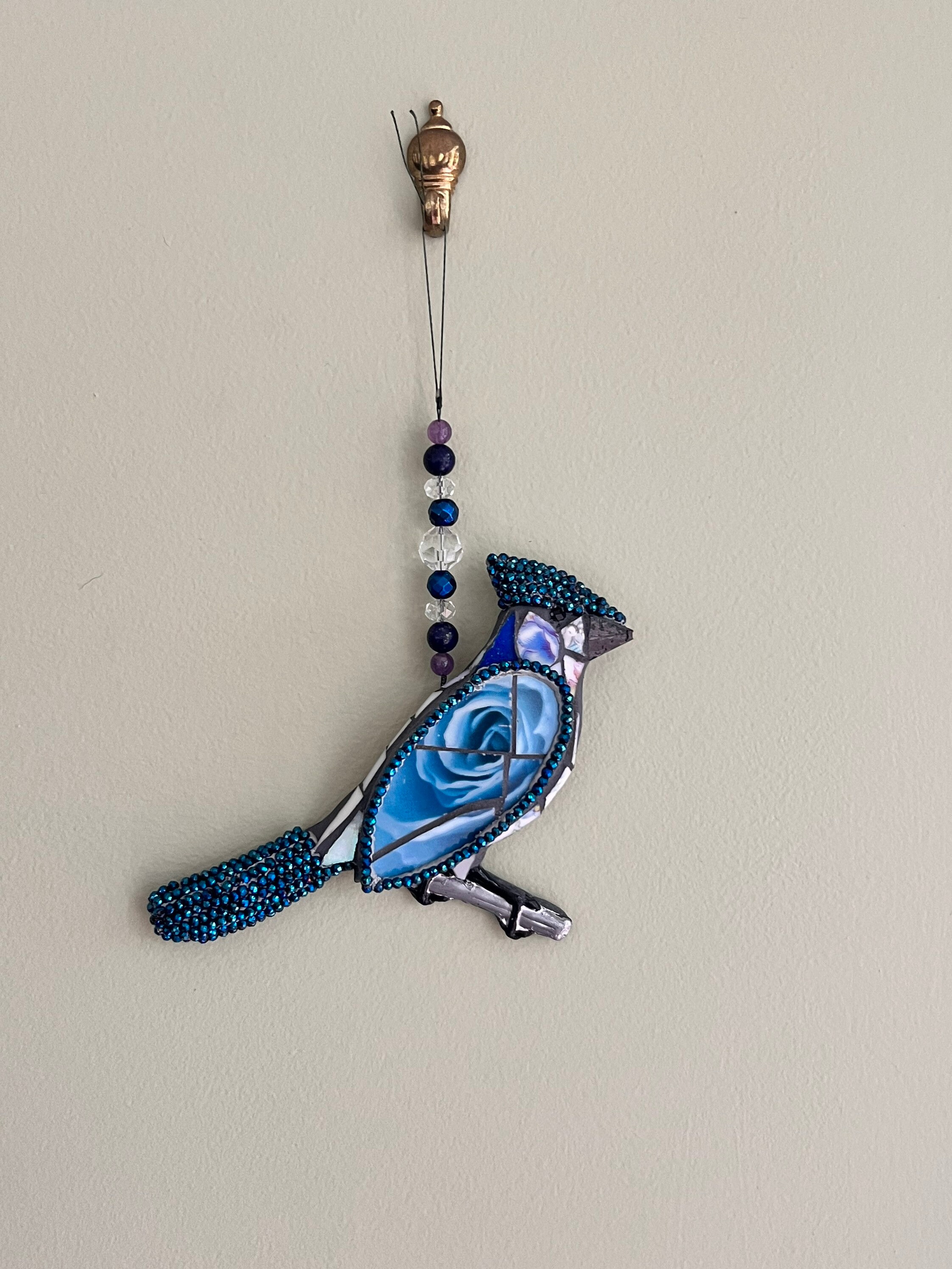 Unique BLUE JAY Two Sided Blue Jay Mosaic Ornament - Etsy